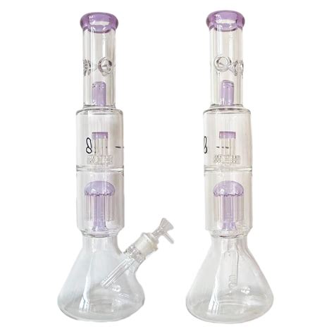 Stone Age Large Glass Bongs Purple Filter Super Beaker 46cm Bongsmart Australia