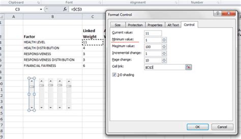 Easy One Way Sensitivity Analysis On Weighted Sum Models In Excel Part