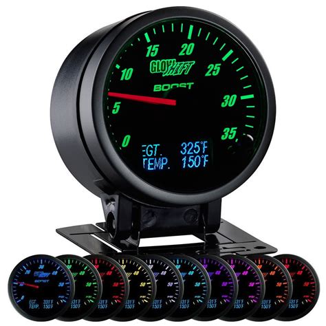 Glowshift 60mm 3in1 Black Analog 35 Psi Boost W Digital Egt And Temp Gauges
