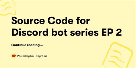Source Code For Discord Bot Series Ep 2 — Sc Programs Buymeacoffee