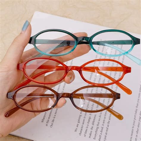 Cute Japan Spicy Girl Plain Glasses Oval Frame Glasses Small Eyeglass