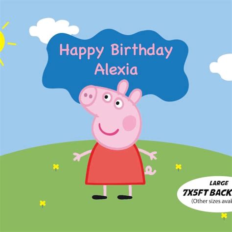 Peppa Pig Backdrop Etsy