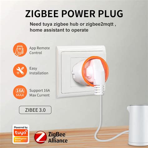 Tuya Zigbee 스마트 플러그 Eu 소켓 에너지 모니터 콘센트 앱 원격 제어 타이머 스마트 홈 자동화 음성 알렉사