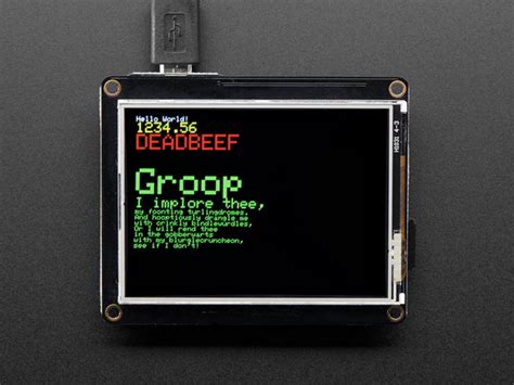 Adafruit Tft Featherwing 2 4 320x240 Touchscreen For All Feathers