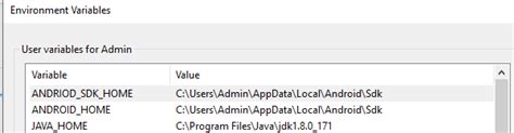 android failed to find android home environment variable despite it s correctly set stack