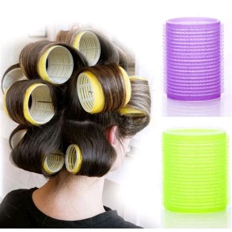 6pcs Automatic Jumbo Hair Rollers For Rolling Bangs Hair Ends