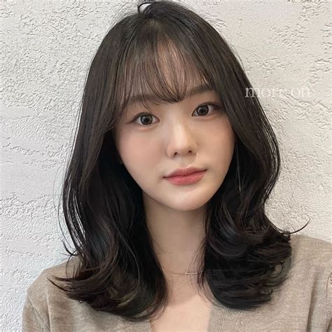 강남미용실 모어온헤어 승민 빌드펌 미디엄 헤어스타일 중단발 웨이브 미듐 헤어스타일