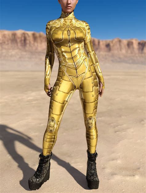 Cyber Droid Costume Women Armour Bodysuit Rave Costume Festival