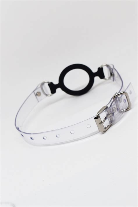 Ring Gag With Clear Pvc Strap Lockable Vegan Aag Store
