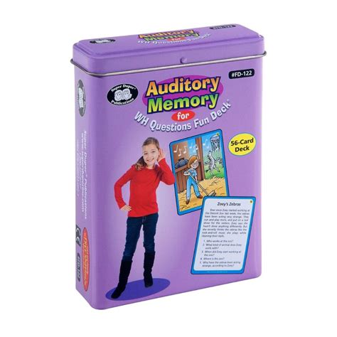 Auditory Memory For Wh Questions Fun Deck Canada Rejuvenate Resources