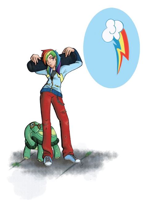 Rainbow Dash Humanoid By Z4pineapple On Deviantart