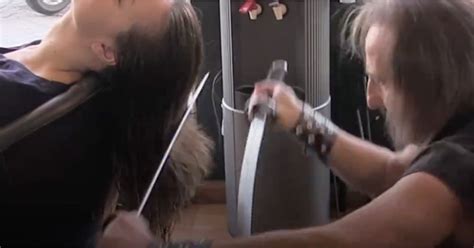 Cutting Hair With Swords Popsugar Beauty