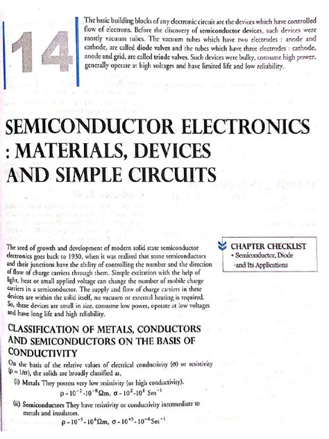 14 Semiconductor Electronics Materials Devices And Simple Cir Pdf