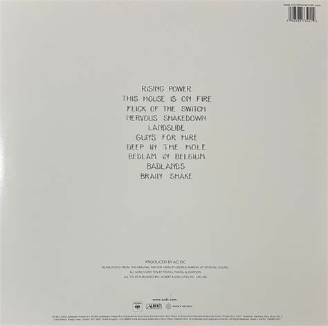Acdc Flick Of The Switch 50th Anniversary Gold Lp Vinyl Karzov