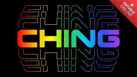Ching | Stacked | Text Effect Generator