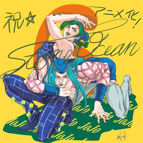 ジョジョ「6部アニメ化おめでとー嬉しすぎて急いで描いたわ 過去絵引っ張ってこようと思」猫人清四😼の漫画
