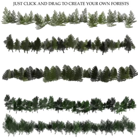 Photoshop Brushes Of Trees Forests D Themed Designfera