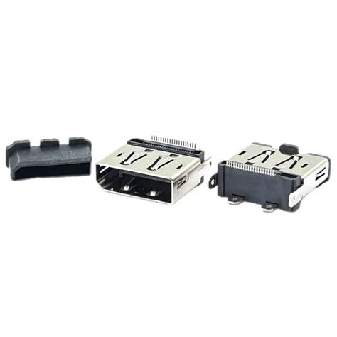 Female Displayport Micro Usb Solder Connector 180 Degrees Smt Dip