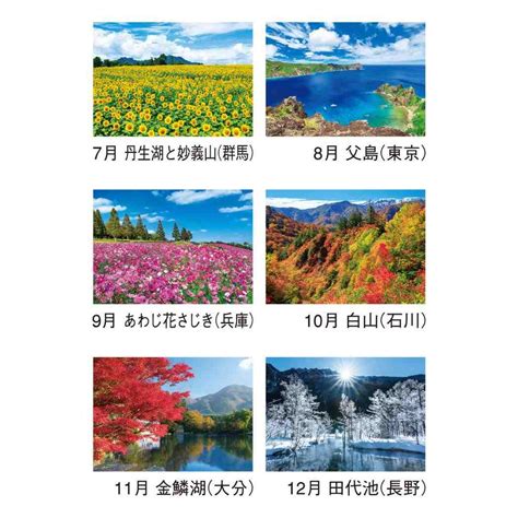 【楽天市場】四季の日本 2025calendar 壁掛けカレンダー2025年 新日本カレンダー 風景写真 実用 インテリア 令和7年暦 シネマ