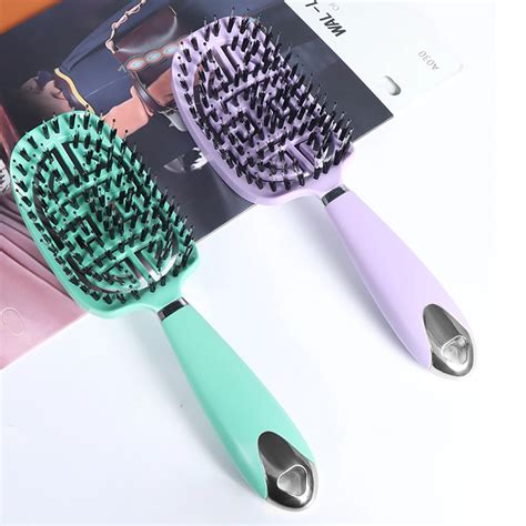 다기능 Detangle 빗 두피 마사지 헤어 브러시 젖은 곱슬 머리 이발사 액세서리 마사지 두피 헤어 케어 스타일링 도구빗