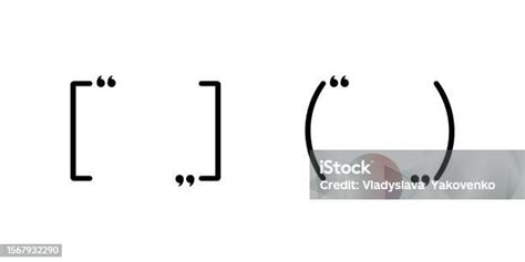 괄호와 따옴표 실루엣 검정색 서면 기호 괄호 대괄호 따옴표 벡터 아이콘 괄호에 대한 스톡 벡터 아트 및 기타 이미지 괄호 로고 인용 부호 Istock