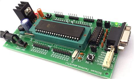 silicon technolabs atmel 8051 project development board with zif socket