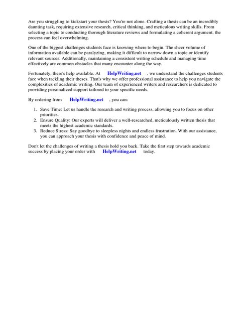 How To Start My Thesis Pdf