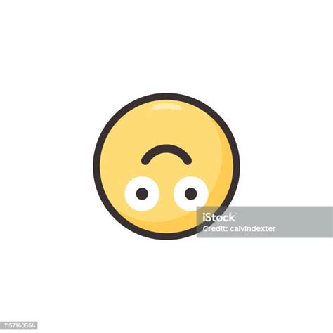 表情可愛的線條藝術和平面色向量圖形及更多上下倒轉圖片 上下倒轉 笑臉 Brand Name Online Messaging
