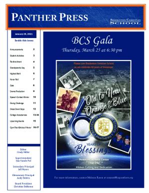 Fillable Online BCS Gala Bradenton Christian School Fax Email Print