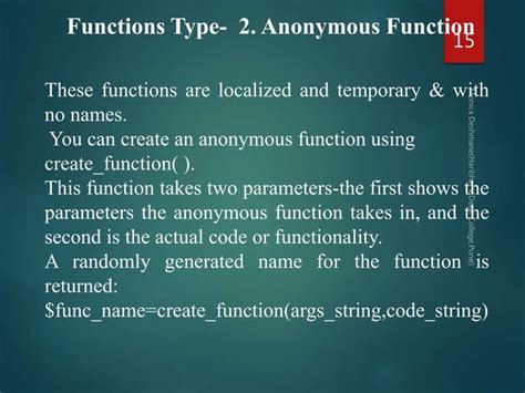 Php Function Ppt