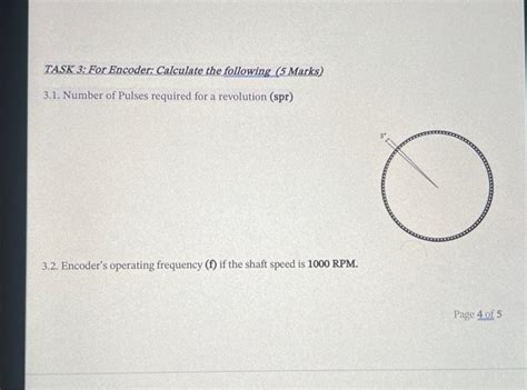 Solved Task 3 For Encoder Calculate The Following 5