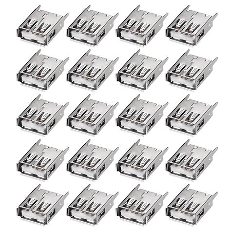 Pcb Usb Connector Type A Female Jack Pin Vertical Straight Insert Pcs Walmart Com