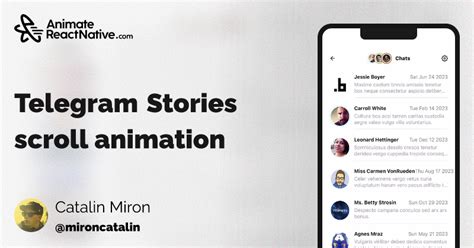 React Native Animations Telegram Stories Scroll Animation