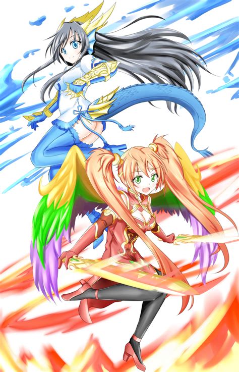 Karin And Leilan Puzzle And Dragons Drawn By Minatoyoshihiro Danbooru