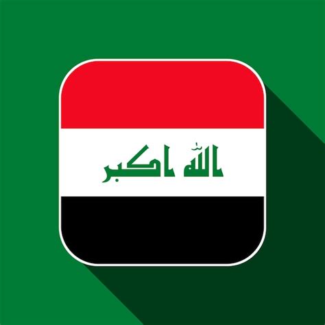 Premium Vector Iraq Flag Official Colors Vector Illustration