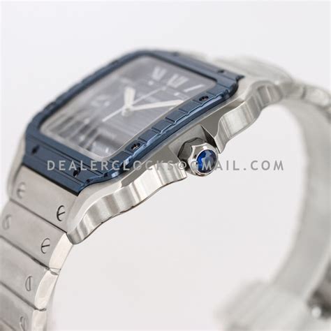 Santos De Cartier 40mm Blue Dial In Steel Ref Wssa0048 Dealer Clocks