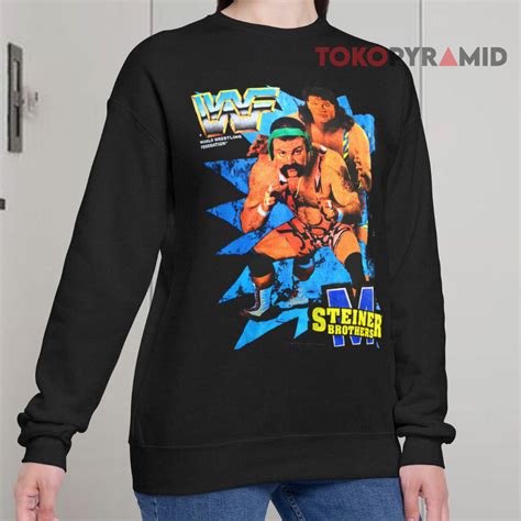 Vintage Steiner Brothers 1992 Wwf Wrestling Shirt Tokopyramid