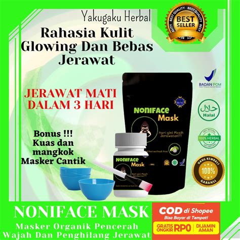 Jual Noniface Mask Masker Wajah Jerawat Colagen Pemutih Penghilang Bruntusan Bopeng Berminyak