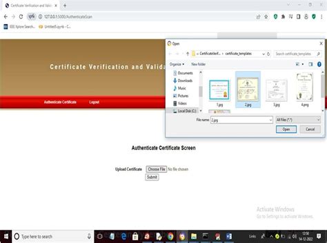 An Application For E Certificate Verification And Validation Using
