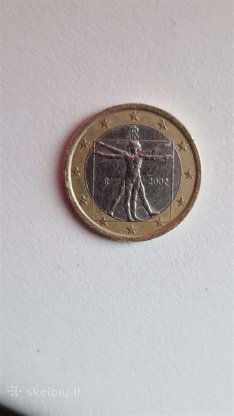 Leonardo Da Vinci 1 Euro Coin R 2002 Virtuvian Man Skelbiult Leonardo Da Vinci 1 Euro Coin R 2002 Virtuvian Man Skelbiult