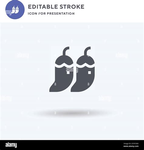 Chili Icon Vector Filled Flat Sign Solid Pictogram Isolated On White