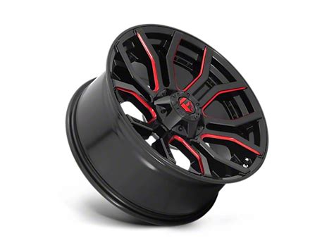 Fuel Wheels Yukon Rage Gloss Black With Red Tinted Clear 6 Lug Wheel
