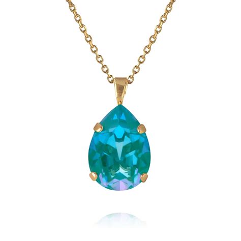 Mini Drop Necklace Gold Laguna Delite • 1 2 Dagars Leverans • Gratis Inslagning