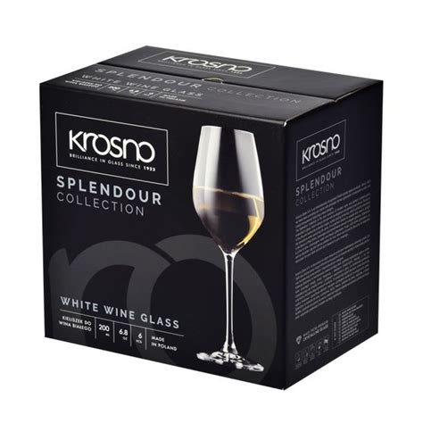 Set Of 6 Splendor White Wine Glasses 200 Ml Krosno Kitchenshop