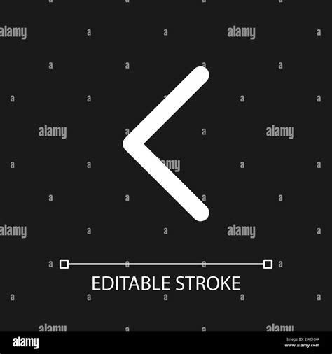 Left Arrow Pixel Perfect White Linear Ui Icon For Dark Theme Stock Vector Image Art Alamy