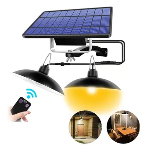 Solar Pendant Light Indoor Outdoor Solar Powered Led Shed Light Barn