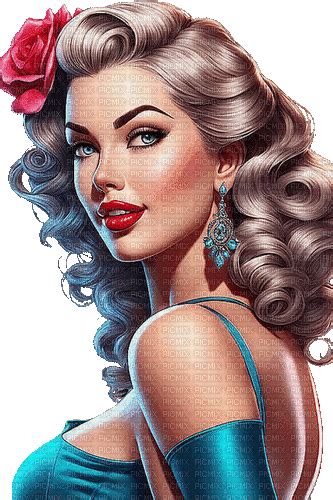 Vintage Retro Pin Up Woman Milla1959 Free Animated  Picmix