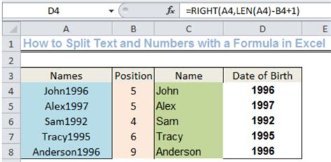 Excel Formula Split Text And Numbers