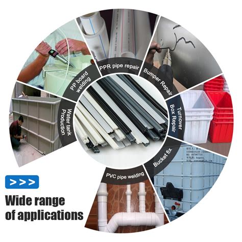 플라스틱 용접봉 Abs Pp Pvc Pe 용접 스틱 플라스틱 용접건 범퍼 수리 용접 용품 20cm 10 개 40 개 80 개 5x25mm 용접 및 납땜 용품