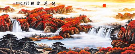 鸿运当头 风水风俗画靠山画68装饰画超高清大图原图扫描真迹全图书画图片下载